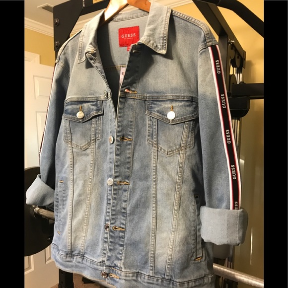 Guess | Jackets & Coats | Guess Denim Logo Jacket | Poshmark